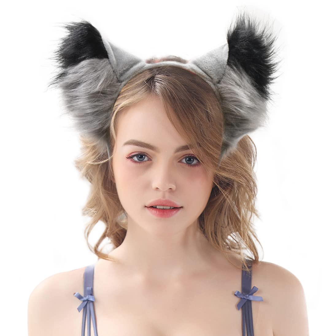Snapklik.com : Plush Wolf Ears Headband-Halloween Christmas Festival ...