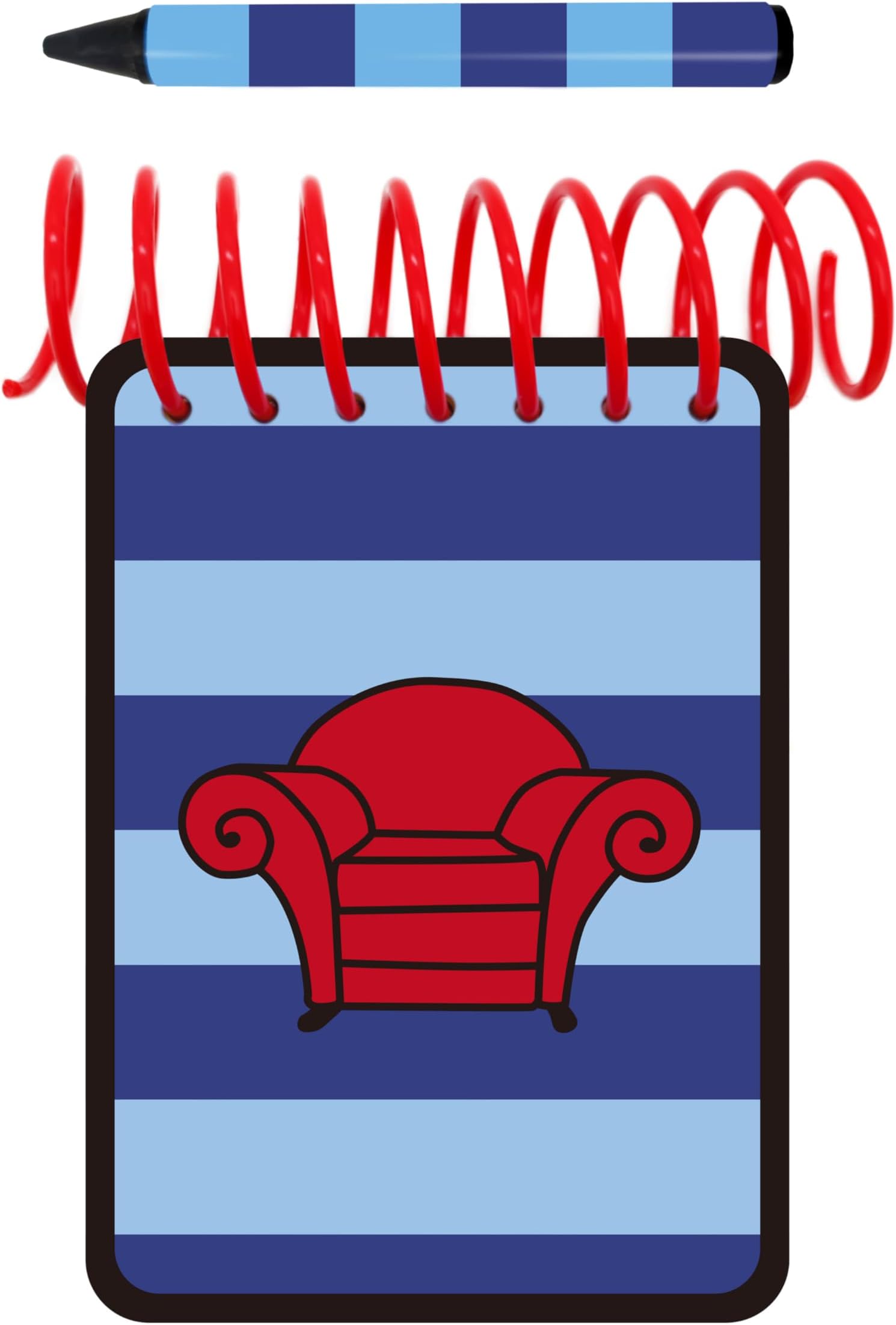 Amazon.com: ASVP Shop Handy Dandy Notebook Josh With 1 Black Crayon & 1 ...