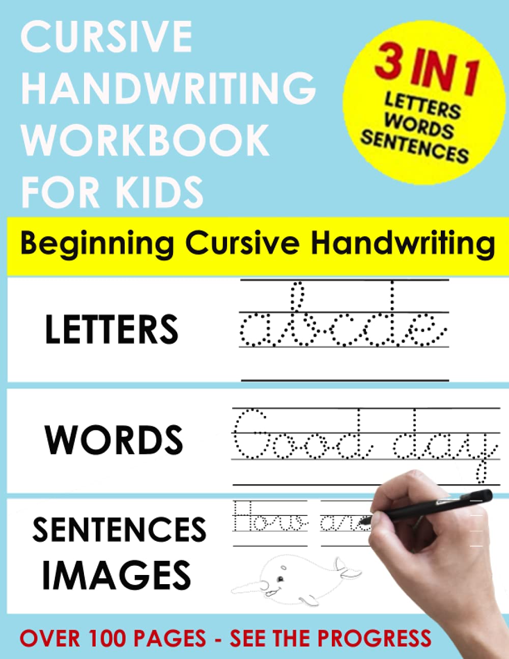 Snapklik.com : CURSIVE HANDWRITING WORKBOOK FOR KIDS: 3-in-1 Writing ...