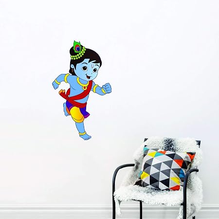 Decor Villa PVC Vinyl Lord Kanha 3D Decor Digital Wall Sticker Decal ...