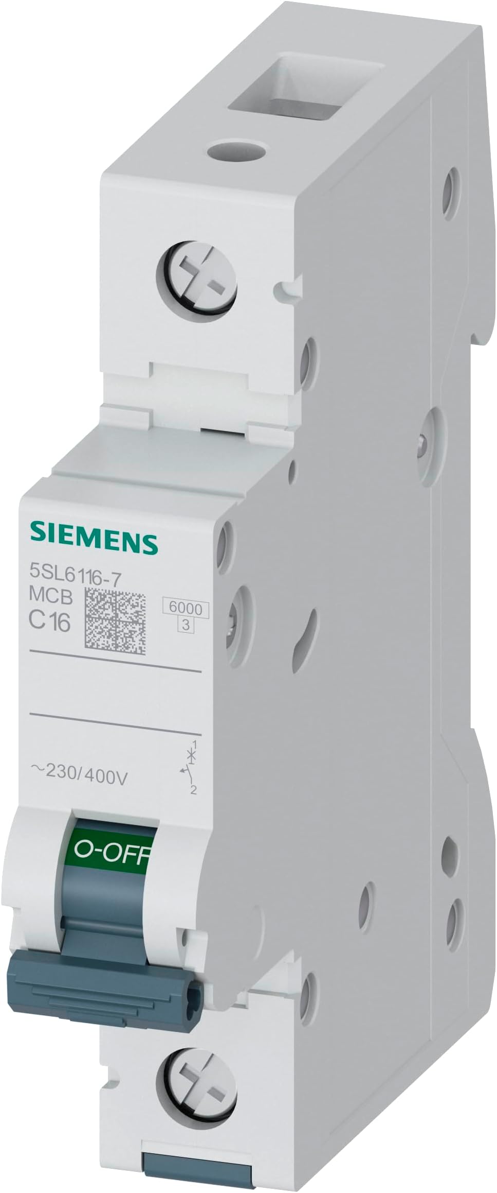 Siemens 16A 1 Pole Miniature Circuit Breaker (5SL61167RC, White ...