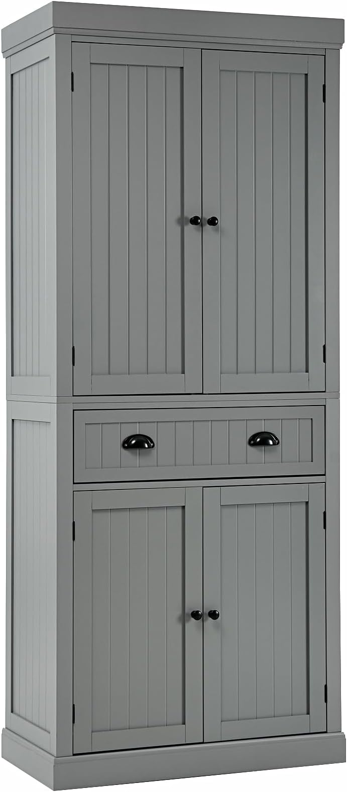 White Larder Unit Tall Kitchen Cupboard Shabby Chic Vintage Style ...