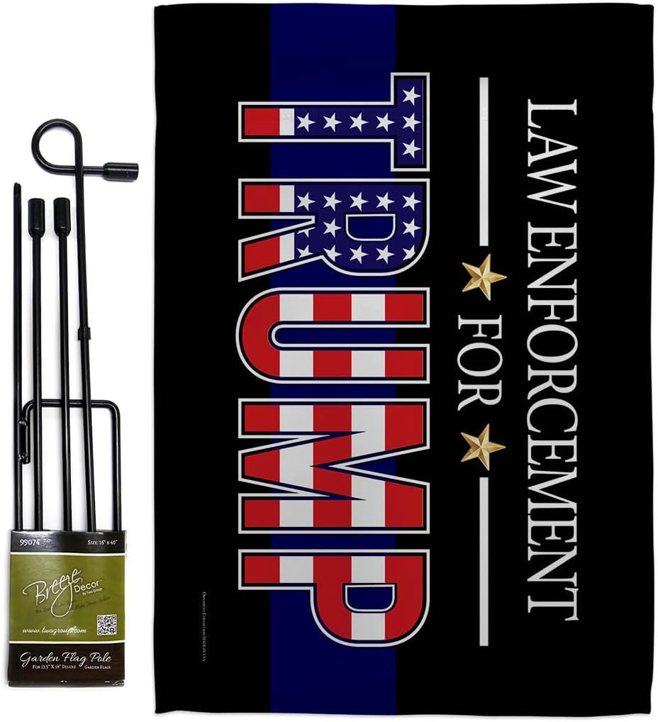 Amazon.com : Law Enforcement for Trump Flag Garden Stake Patio Decor ...