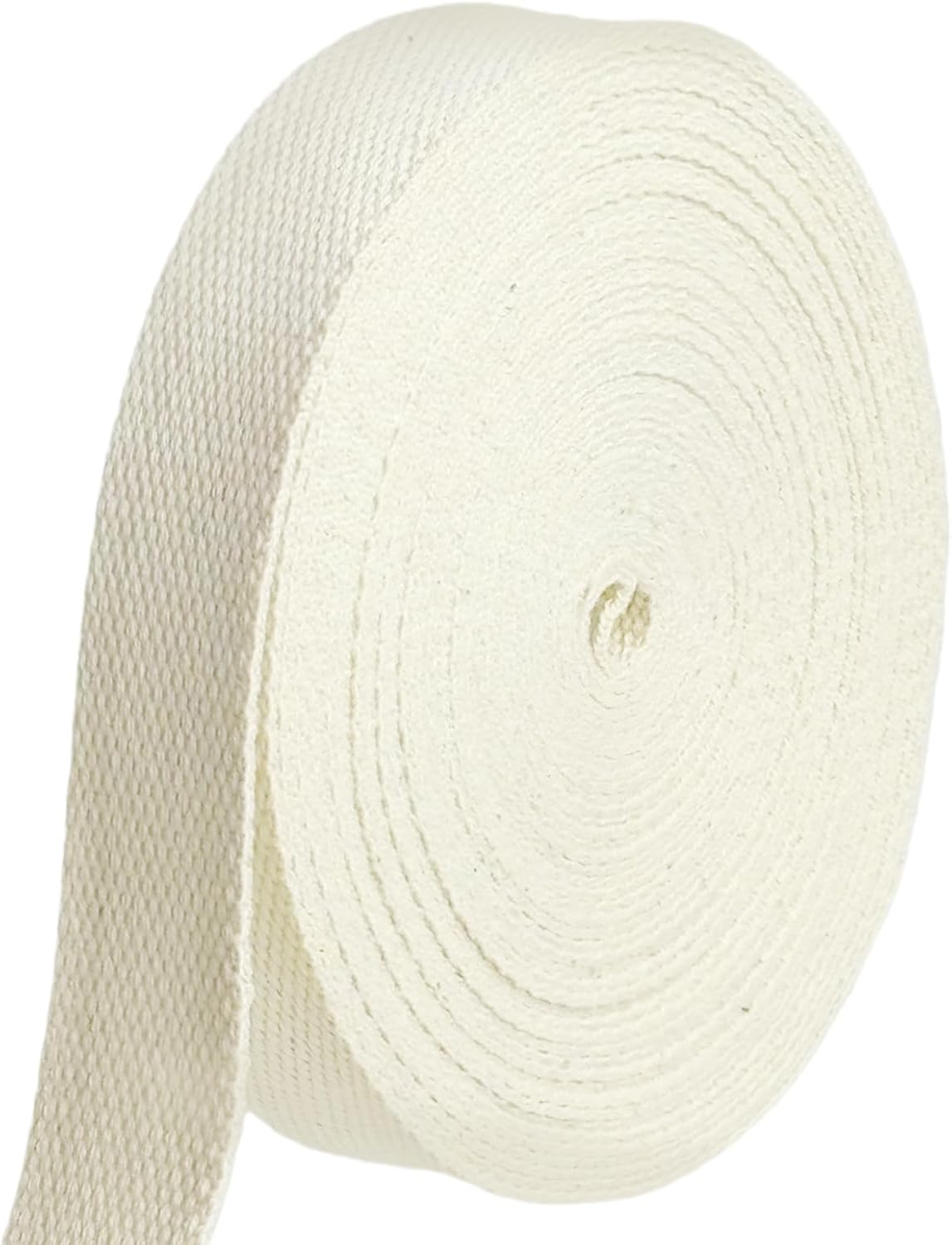 Amazon.com: MCSDFN Natural Heavy Cotton Webbing 1 Inch, 12 Yards Cotton ...