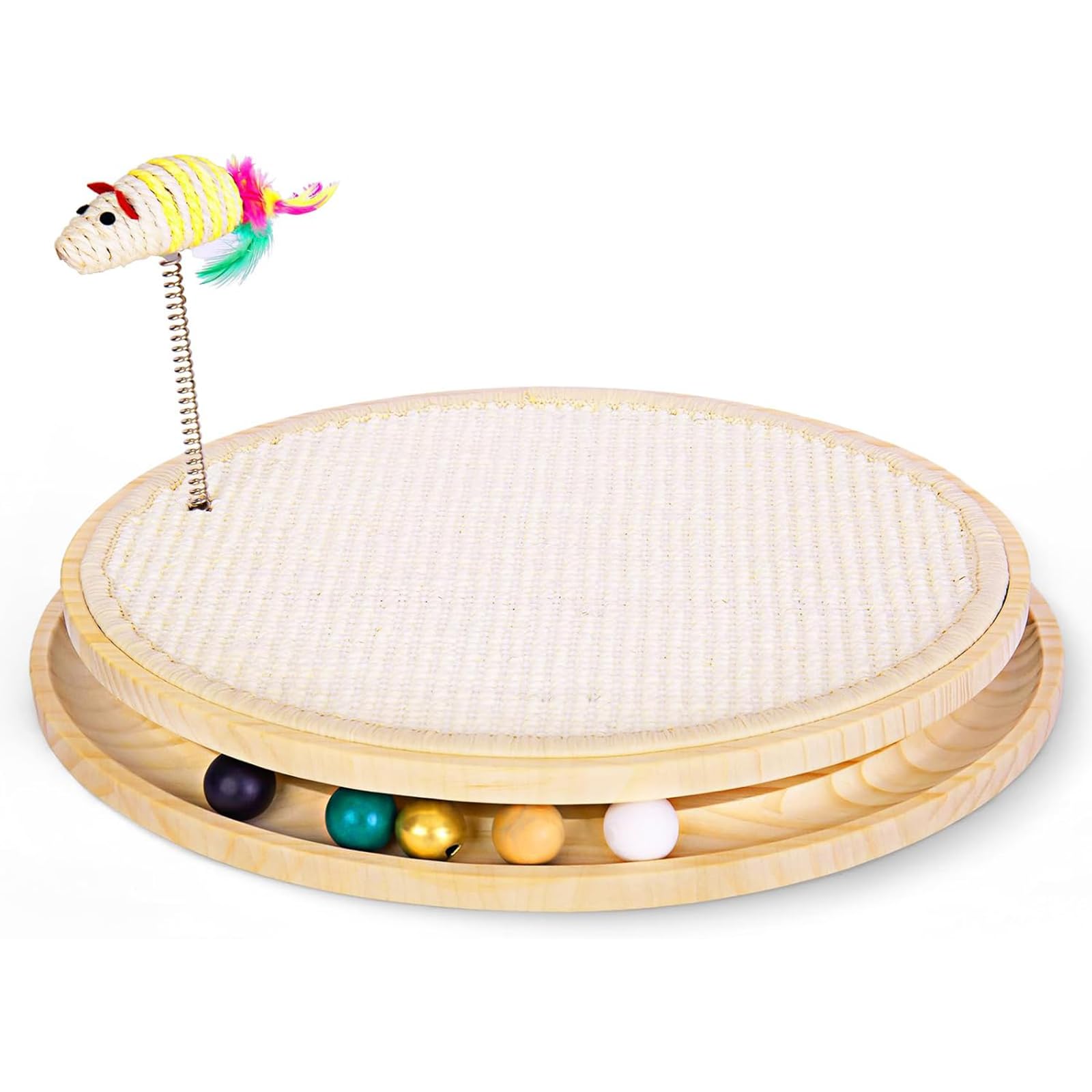 3 x Brand New Cat Scratch Toy Cat Turntable Scratcher Pad Sisal Scratc ...