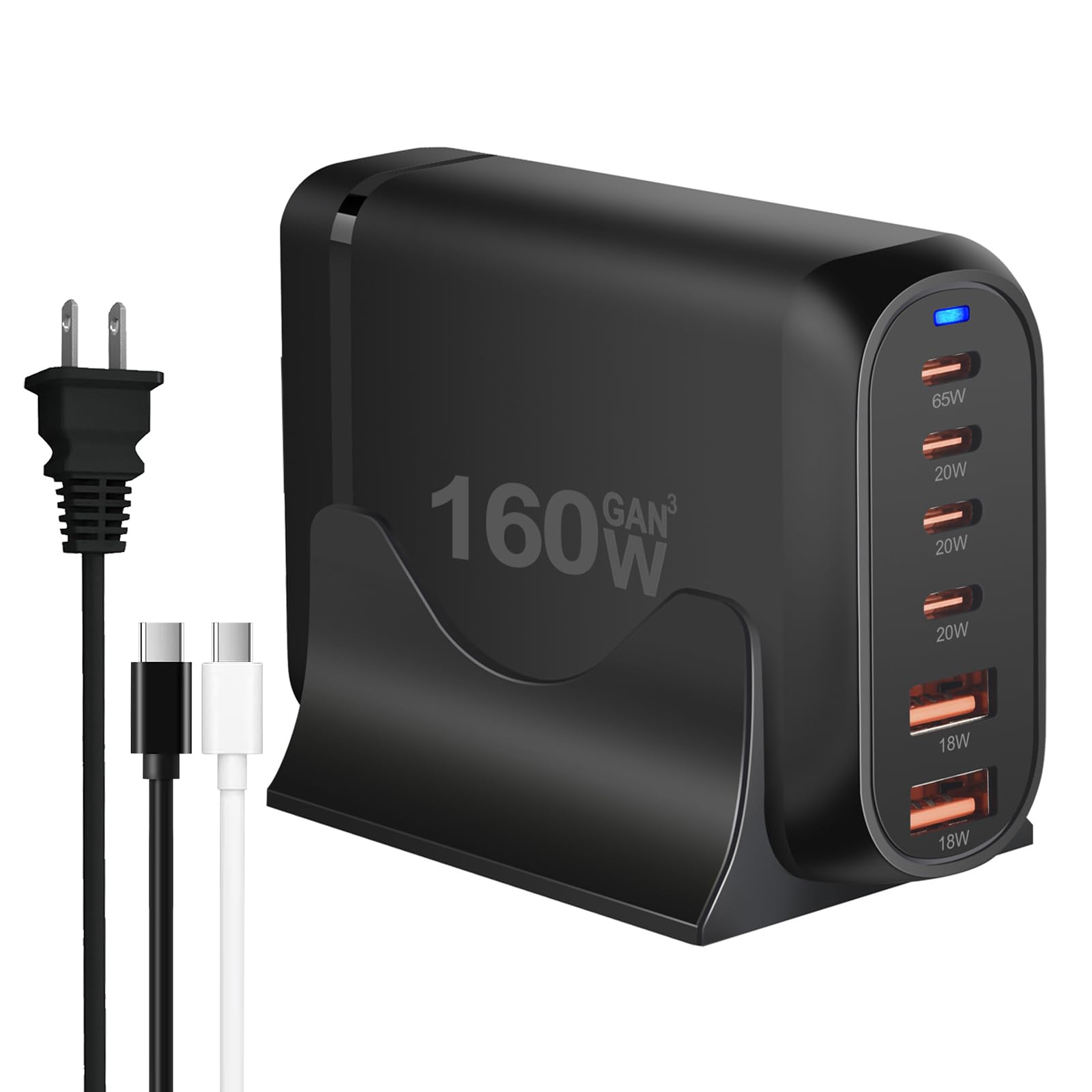 Amazon.com: GEEKERA USB C Charger, 160W 6-Port Fast USB C Charging ...