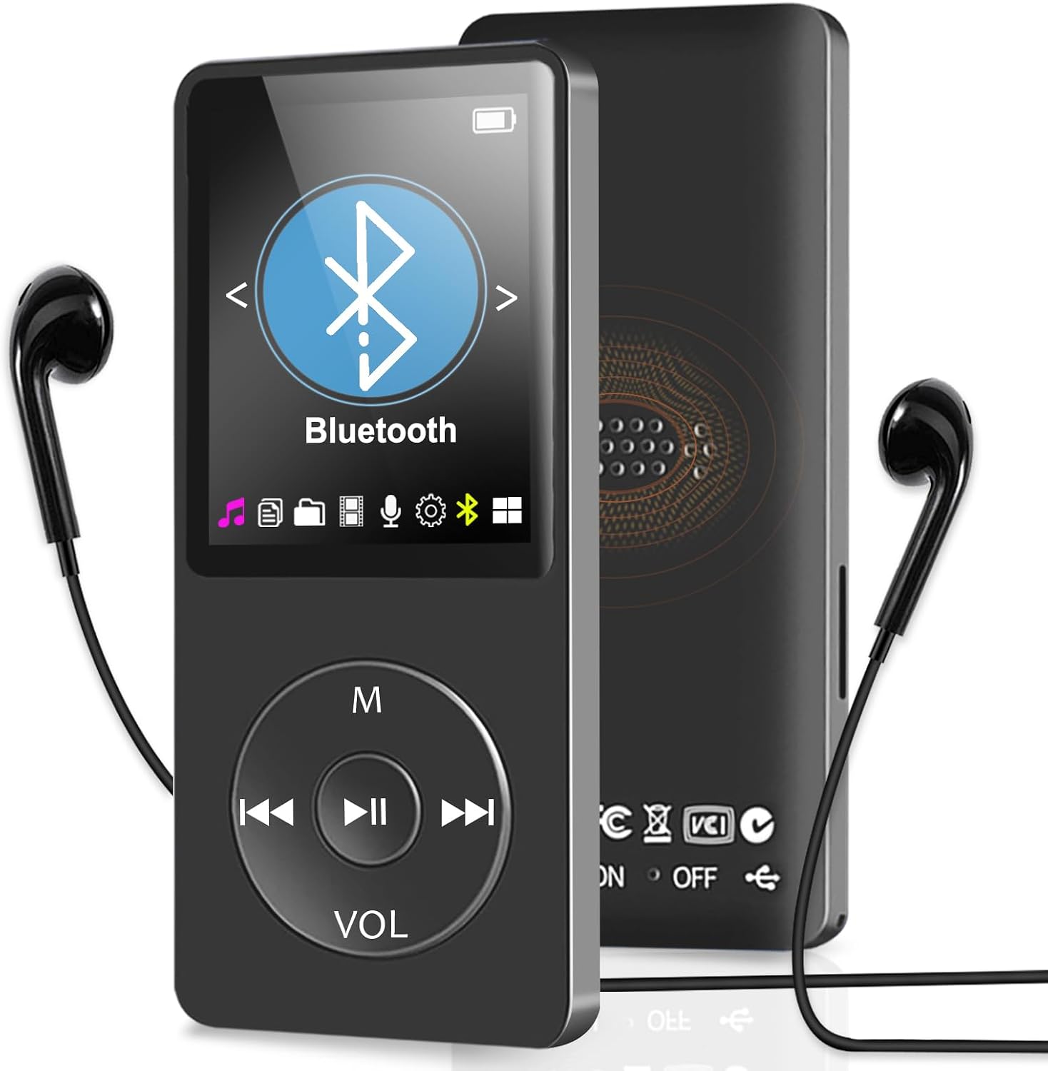 Bluetooth MP3 Player with 64GB TF Card, SKYBESS HiFi Lossless MP3 Music ...