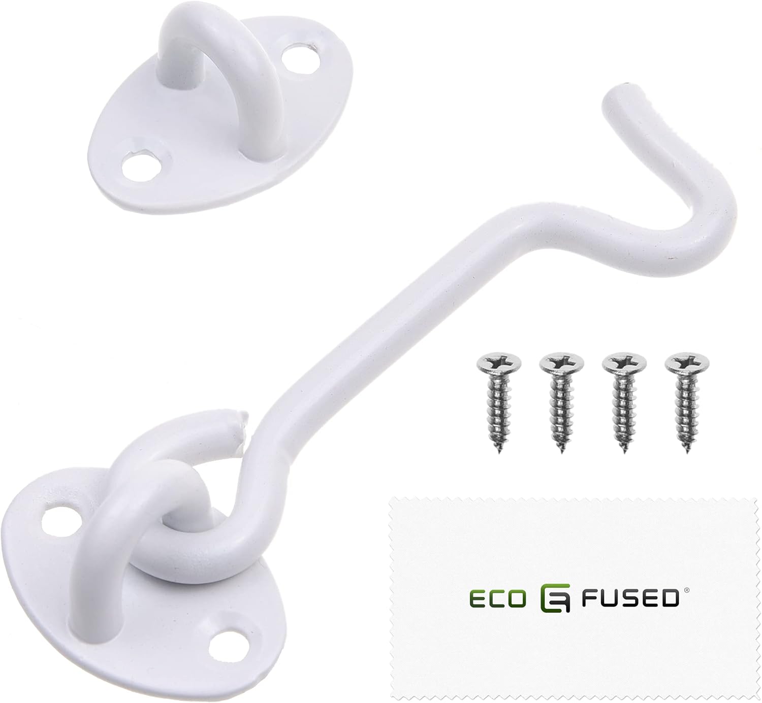 Eco-Fused 4-inch Heavy Duty Hook and Eye Latch – 1x Barn Door Lock ...