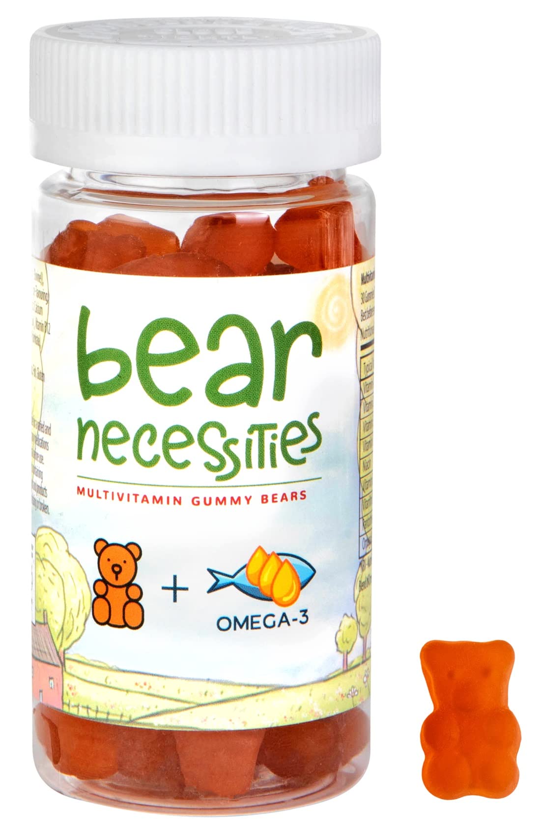 Soft And Chewy Multivitamin Gummy Bears With Omega3 Childrens Orange ...