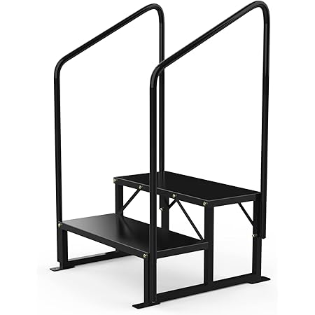 Amazon.com: RV Steps with Two handrails, 2 Steps Mobile Home Stairs ...