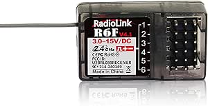 Amazon.com: Radiolink 2.4Ghz R6F 6 通道 RC 接收器 長距離控制 適用於汽車/船舶表面遙控器 RC6GS V2/RC4GS V2/RC4GS V3 ...