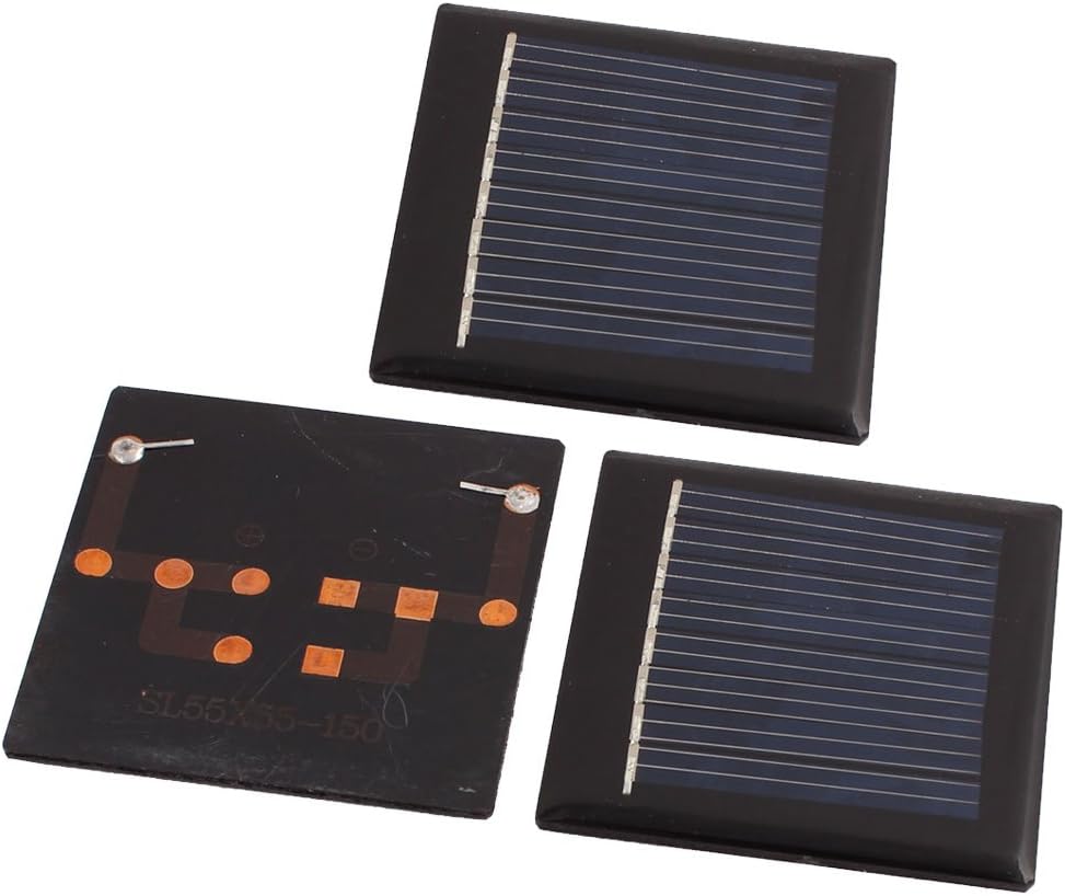 Sourcingmap 3Pcs 4V 40mA Solar Cell Panel Module Charging Board 55mm x ...