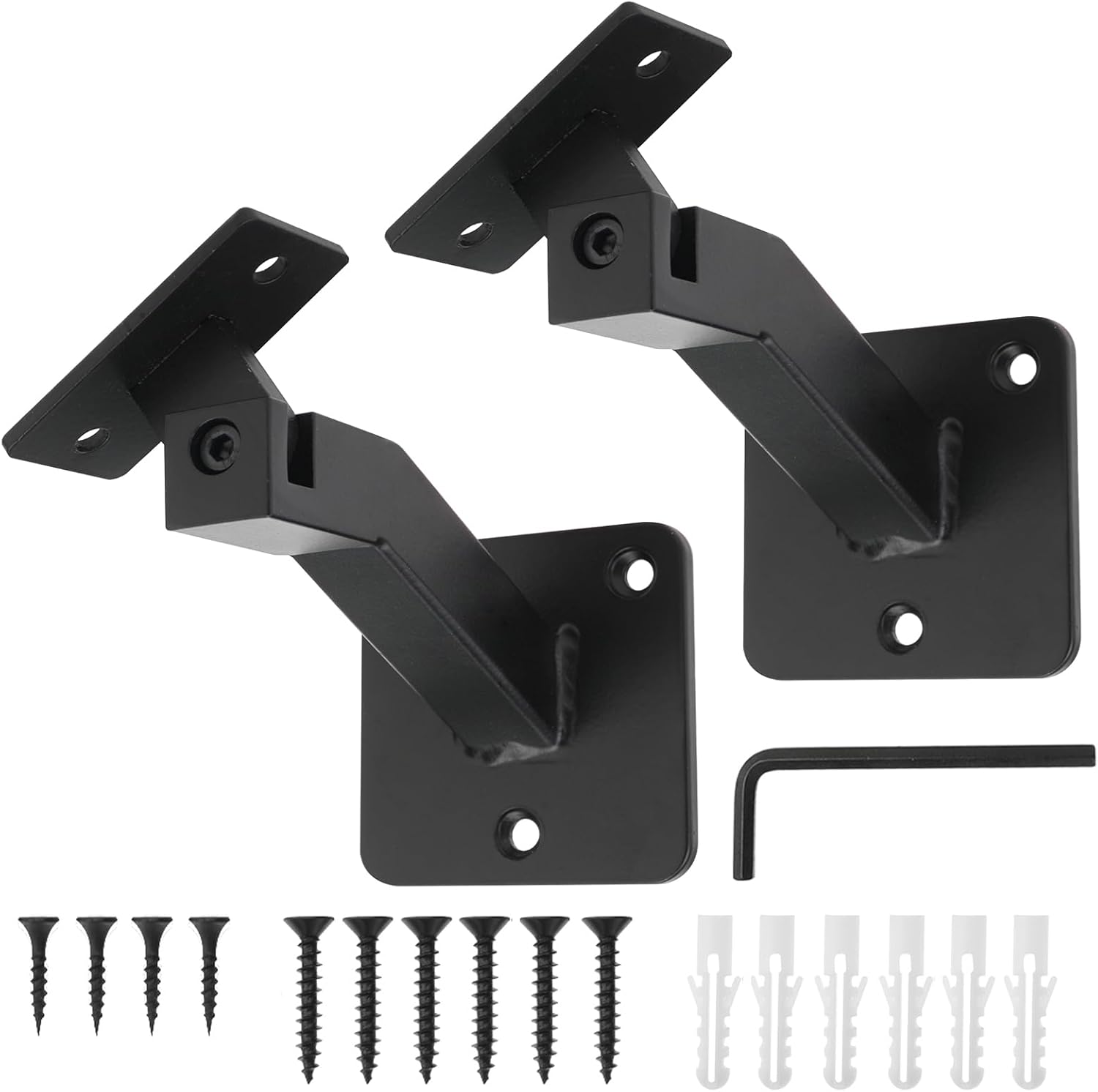 RealPlus Handrail Brackets 2pcs Heavy Duty Steel Swivel Hand Rail ...