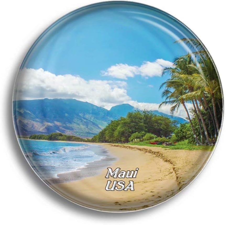 Amazon.com: Fridge Magnet USA America Maui Hawaii Glass Magnets for ...