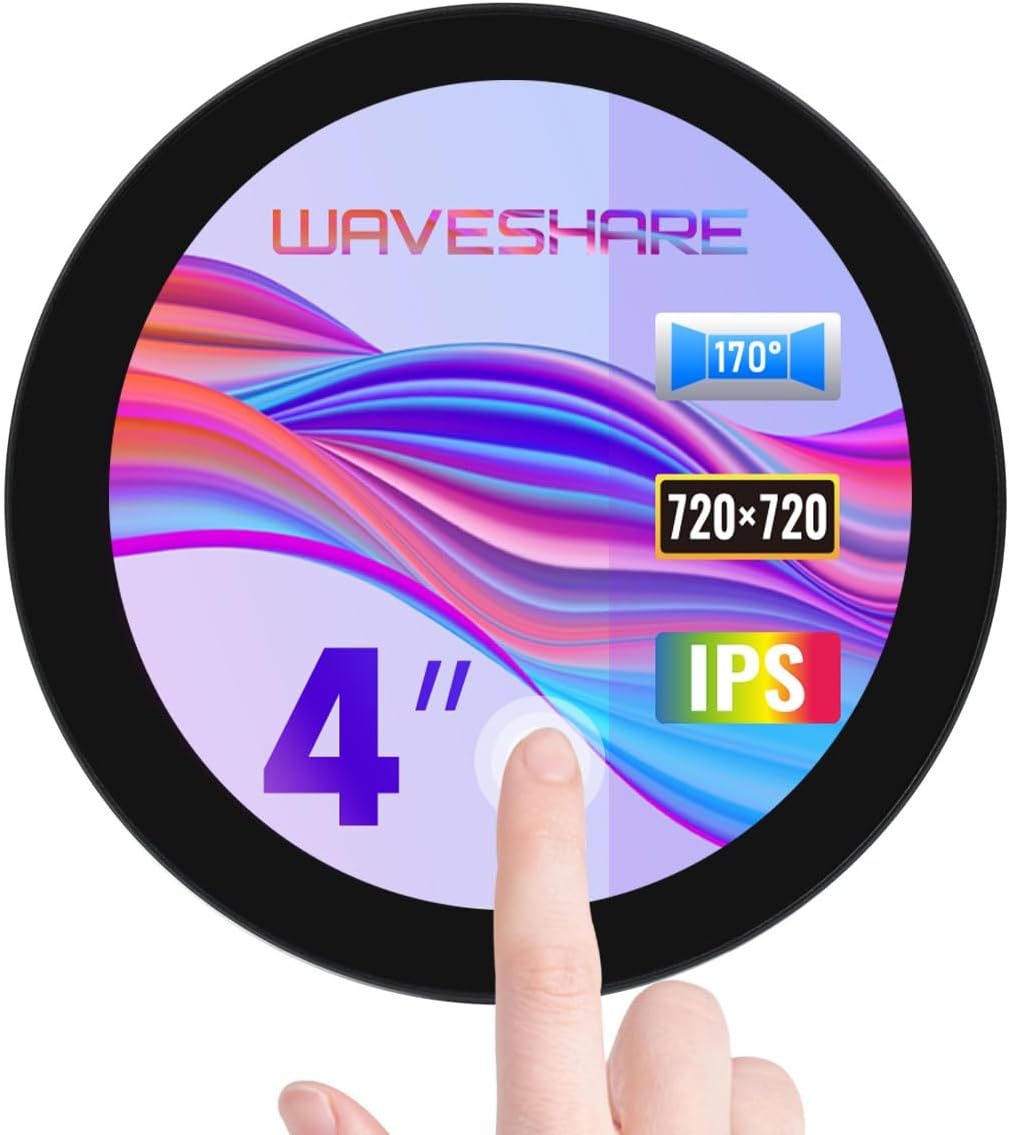 Amazon.com: waveshare 4inch DSI Round Touch Display, 720 × 720 Resolution, IPS, 10-Point Touch ...