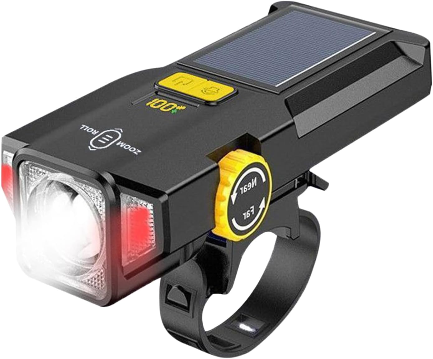 Cycling Lights for Road Bike - Solar Power Headlight for Bike,Headlight with Digital Display ...