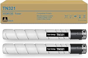 Amazon.com: Junnchee TN321K A33K130 Black Toner Cartridge Replacement ...