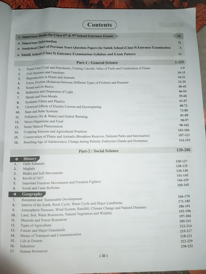 Buy Examcart Sainik School Entrance Class 9 Guide Book for 2025 Exam in ...