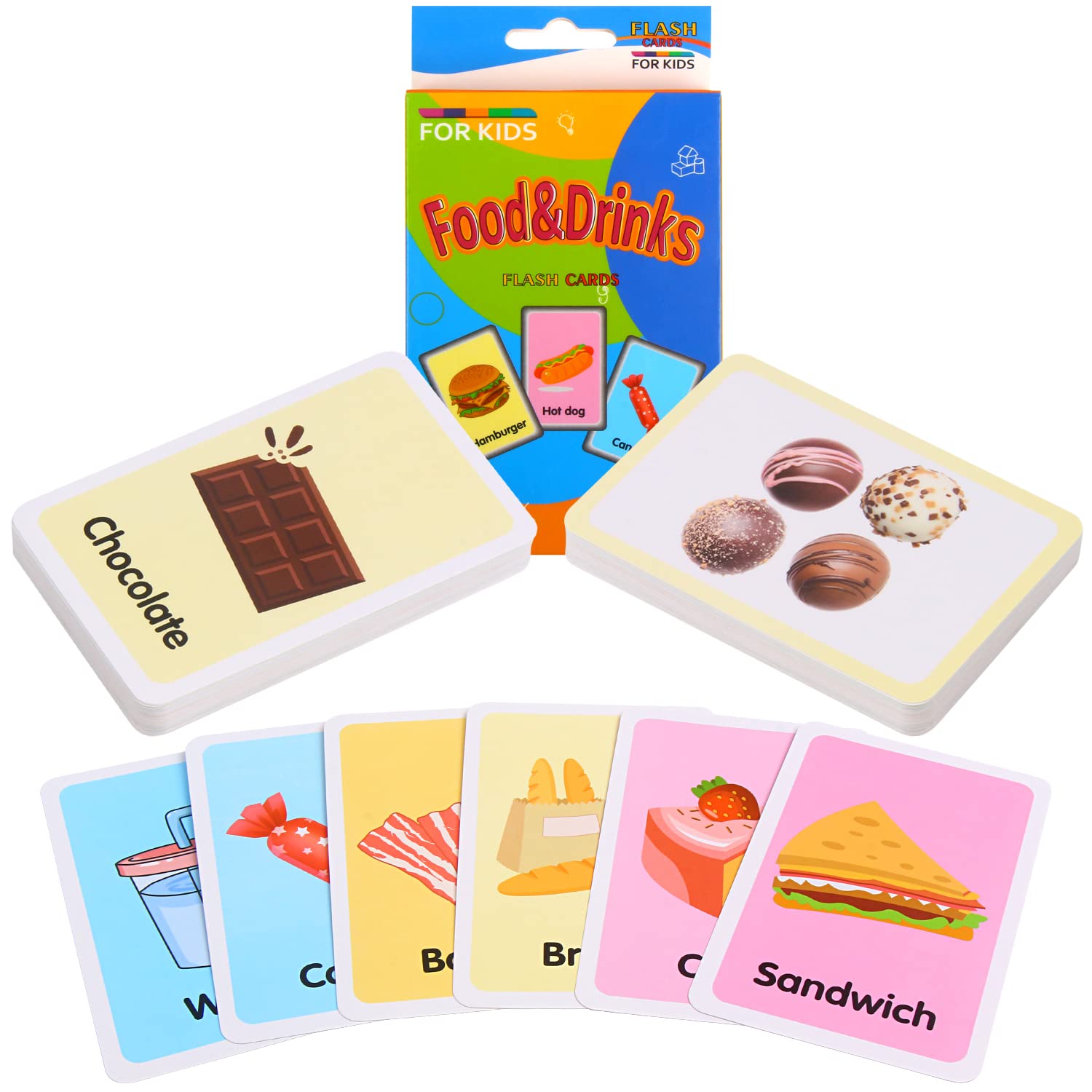 Snapklik.com : Flash Cards For Toddlers Learn Foods & Drinks Fun ...