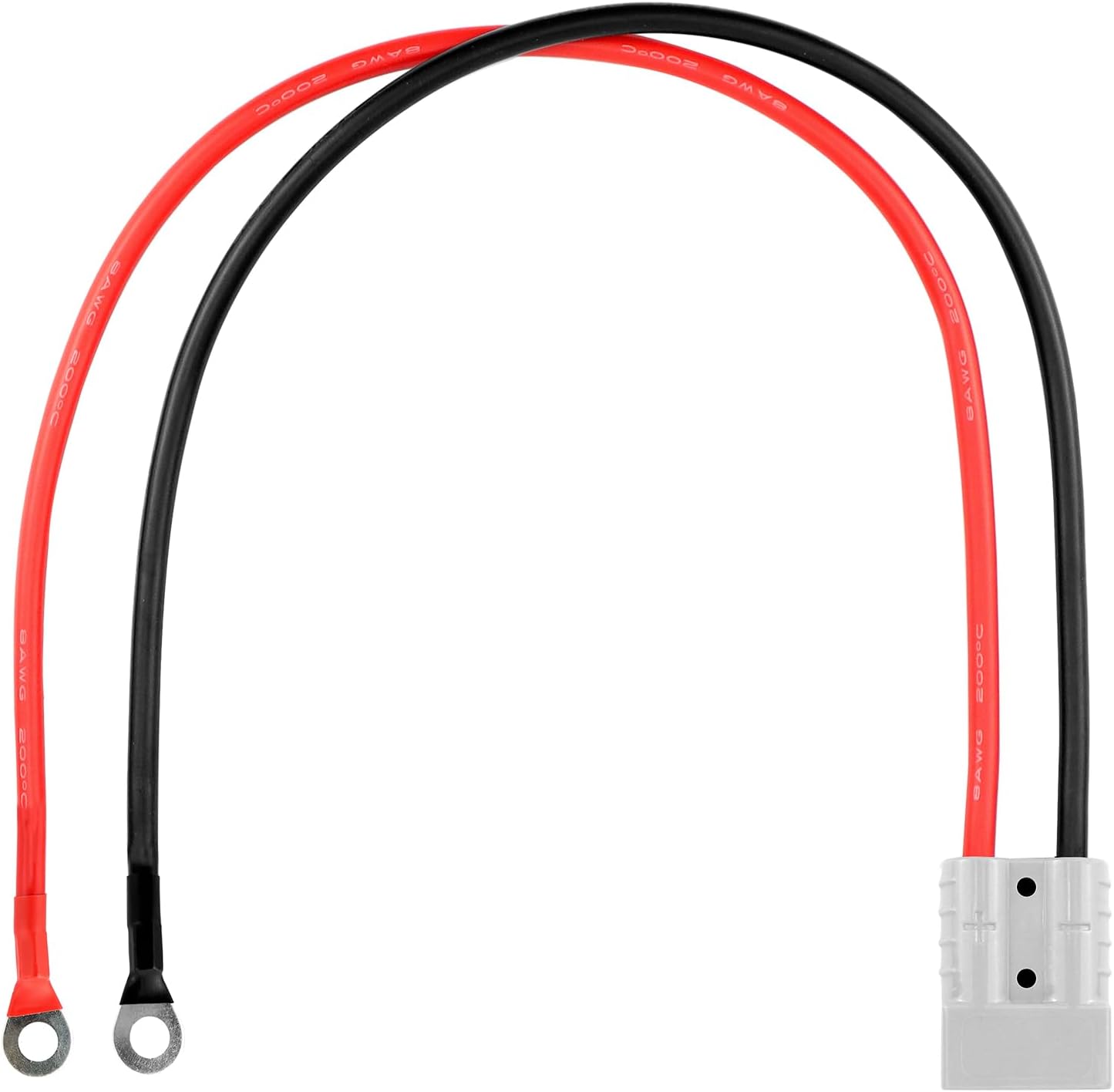 QWORK® Battery Connector with 10AWG Silicone Wire 20 Inches, 50A 600V ...