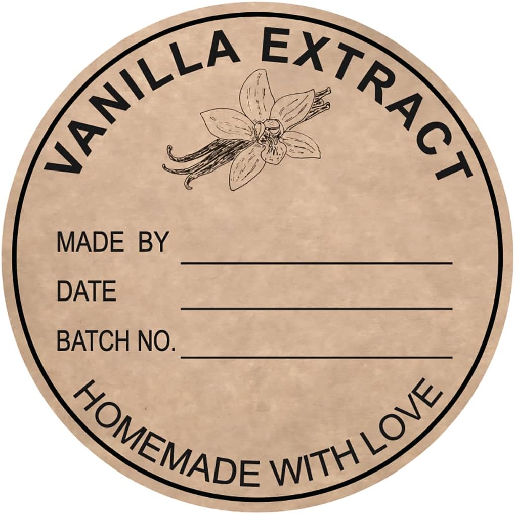 Amazon.com: Homemade Vanilla Extract Labels with Instructions - Set of ...