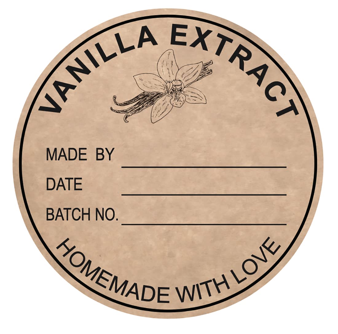 Amazon.com : 2 inch 300 PCS Vanilla Extract Labels Homemade Vanilla ...