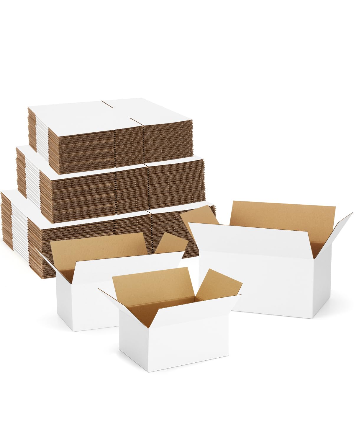 Amazon.com: Poever Assorted-Sizes-Shipping-Boxes-45-Pack: 8x6x4 & 9x6x4 ...