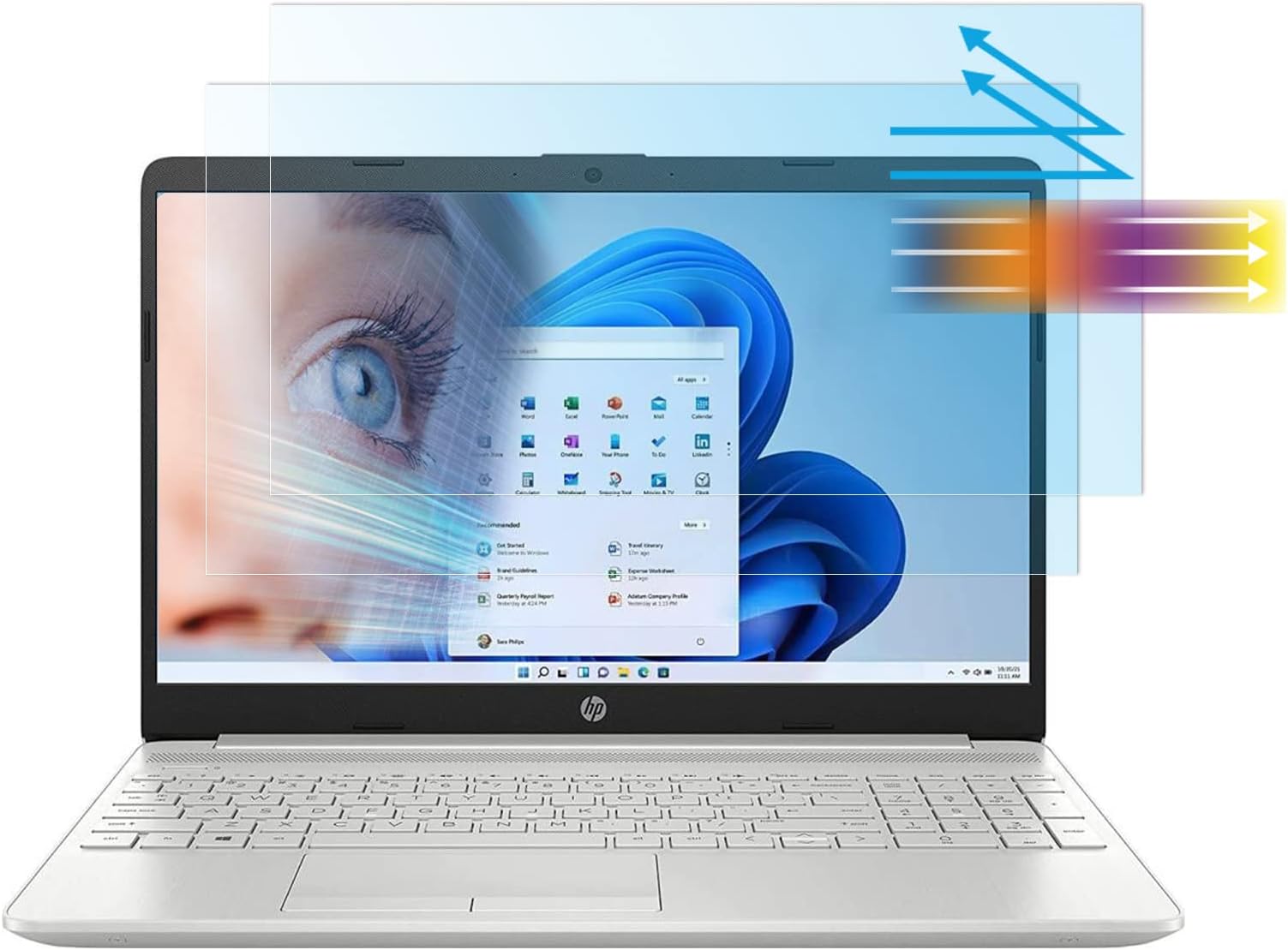 Amazon.com: F FORITO 2-Pack 15.6 Inch Anti Blue Light Laptop Screen ...