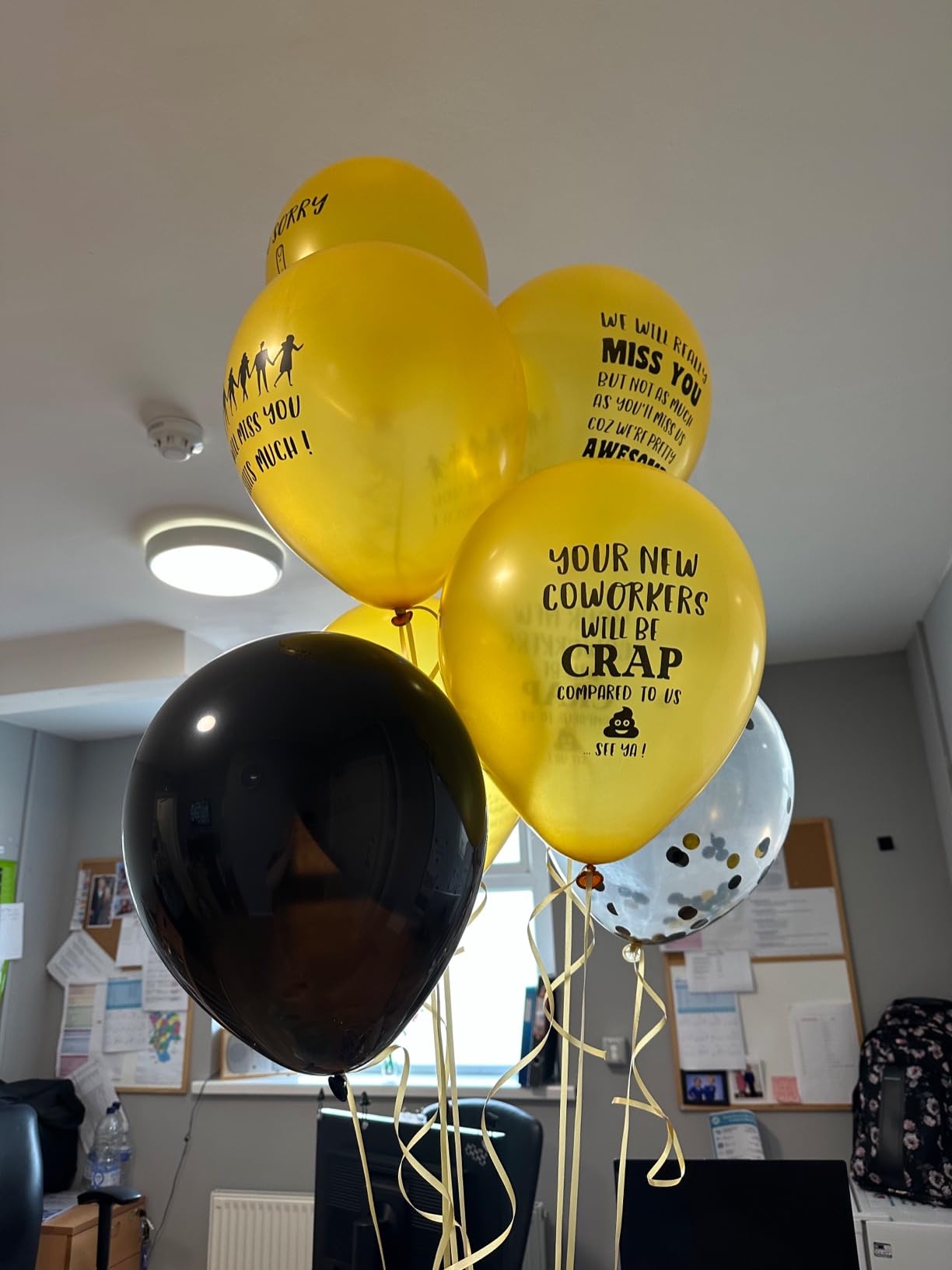 30 Pack 12" GOLD Fun Office Leaver Going Away Balloons Colleague ...