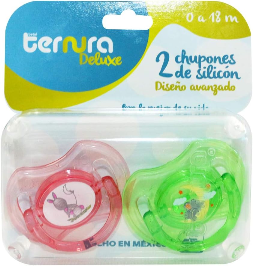 Bebe Ternura 2 Chupones Deluxe Ortodónticos de Silicón, color, paquete ...