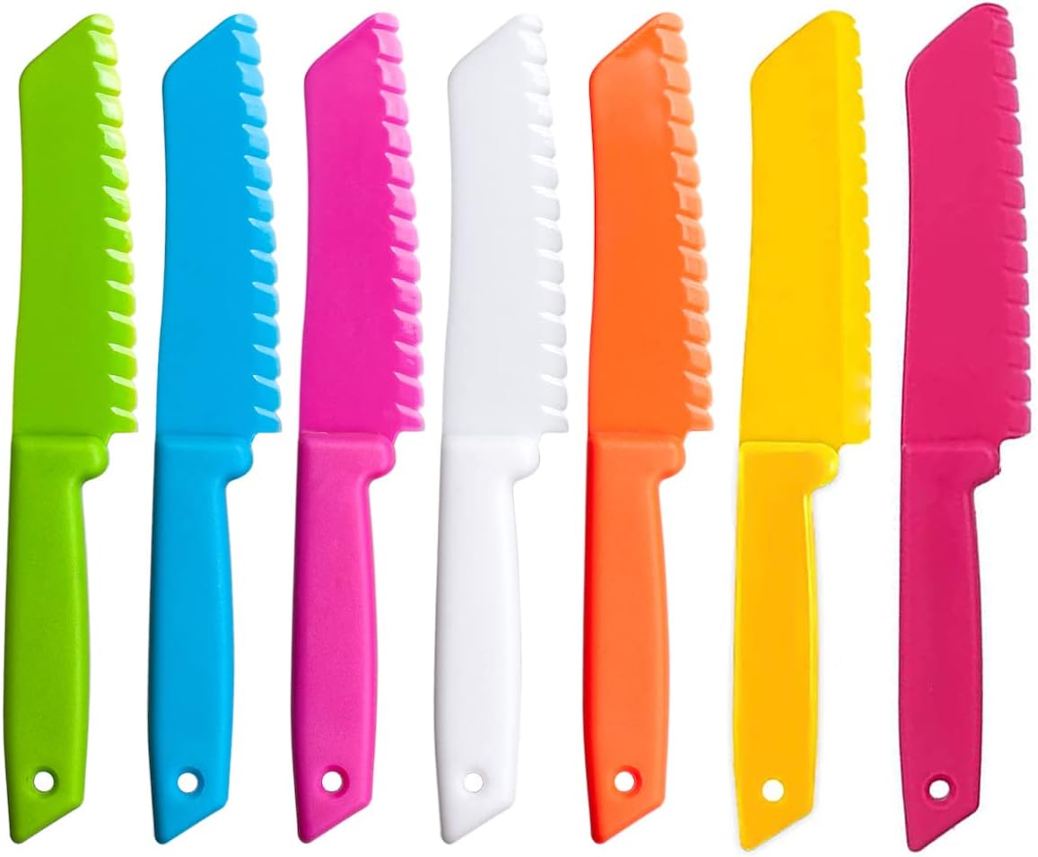 Amazon.com: JOVITEC 10 Pieces Kid Plastic Nylon Cooking Kitchen Knife ...
