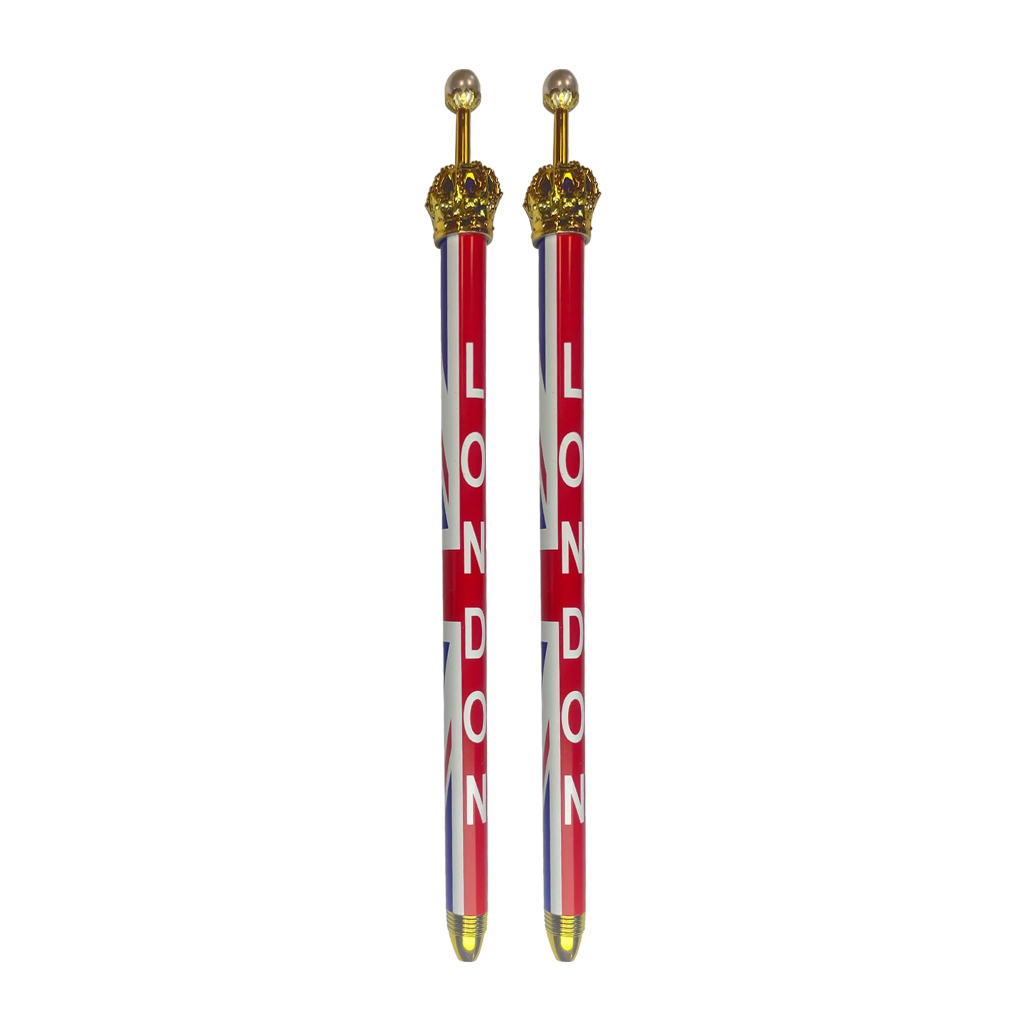 LILAJ Set of 8 Pens with Golden Crown and White Clickable Pearl ...