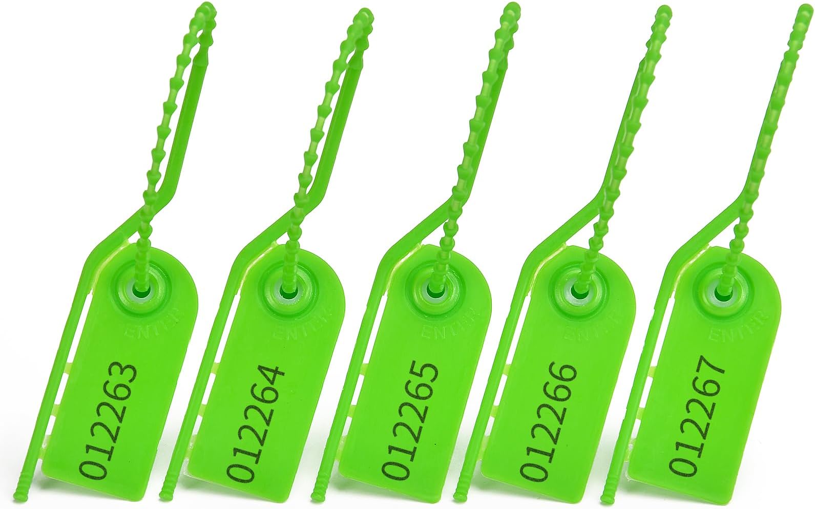 Lzbignun 100pcs Plastic Security Seals Numbered Zip Ties Anti-Tamper ...