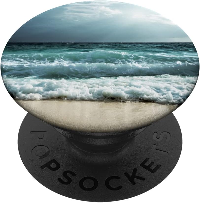 Amazon.com: Wave Ocean Sea Water Nature Blue Beach PopSockets Standard ...
