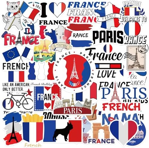 Amazon.com: 50 Pcs French Stickers,Paris Stickers,French Gifts,French ...