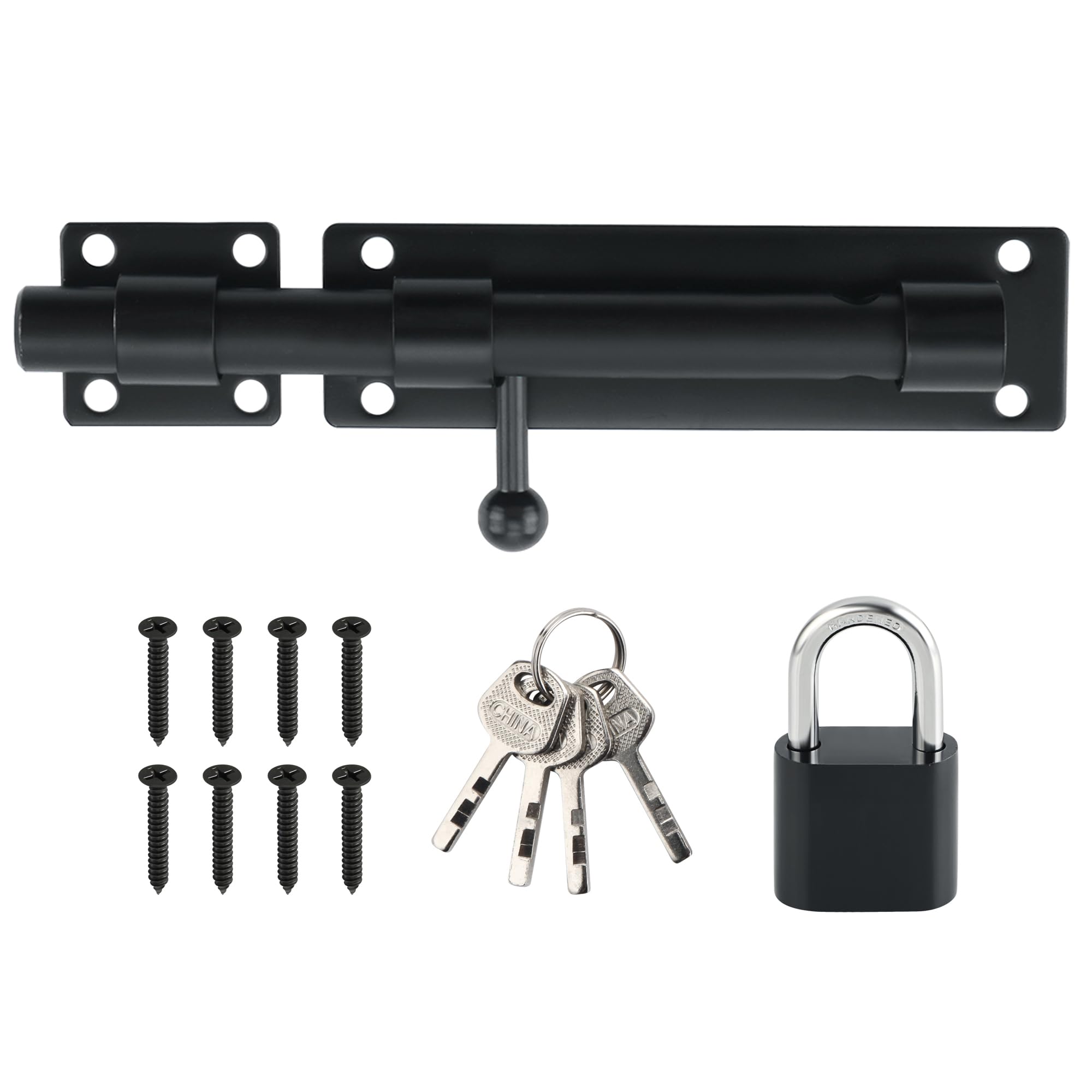Snapklik.com : 8inch Barrel Bolt Latch, Slide Bolt Latch, Heavy Duty ...