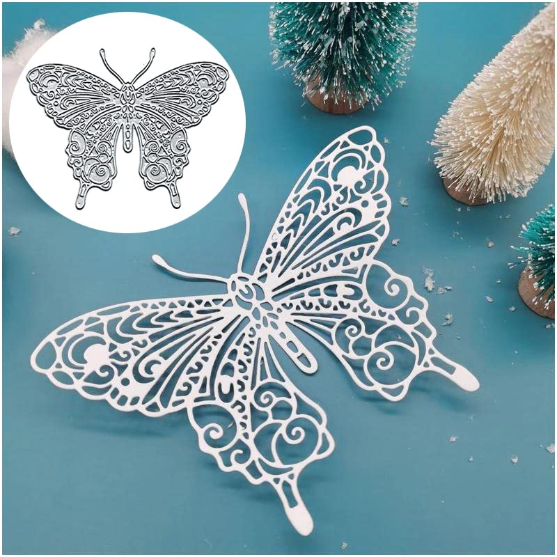 Butterfly Stitch Die Cut Metal Template For Card Making Alinacutle ...