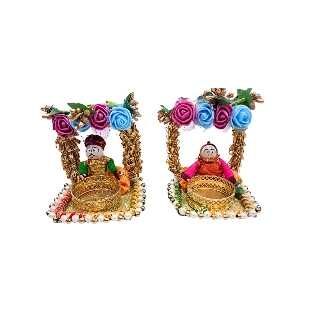 Buy Krati Studios - Fancy Decorated Festivals Wedding Diya Set of Raja ...