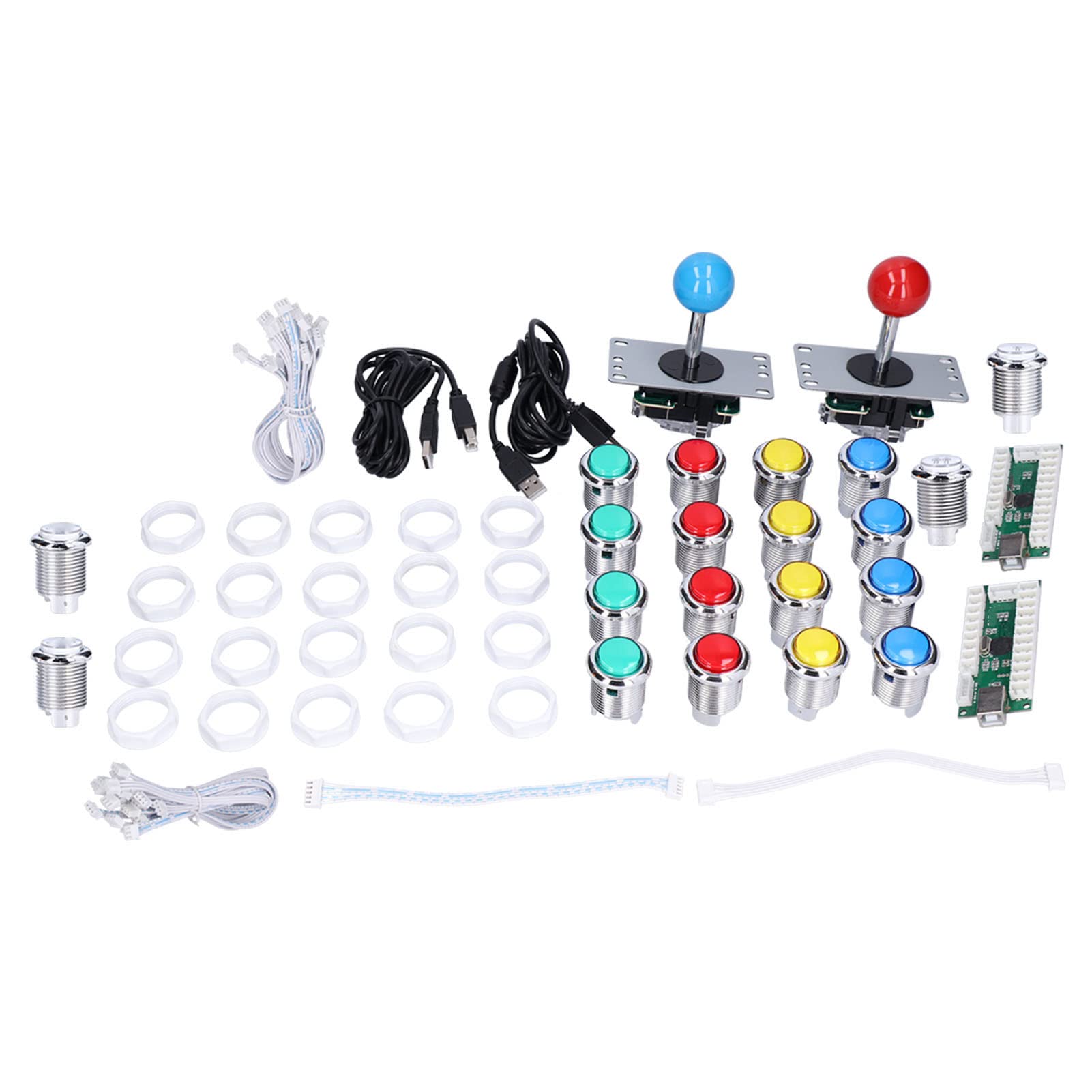 Buy AMONIDA 2 Player Arcade DIY Kit, Fighting Stick 8 Way Joystick Kit ...