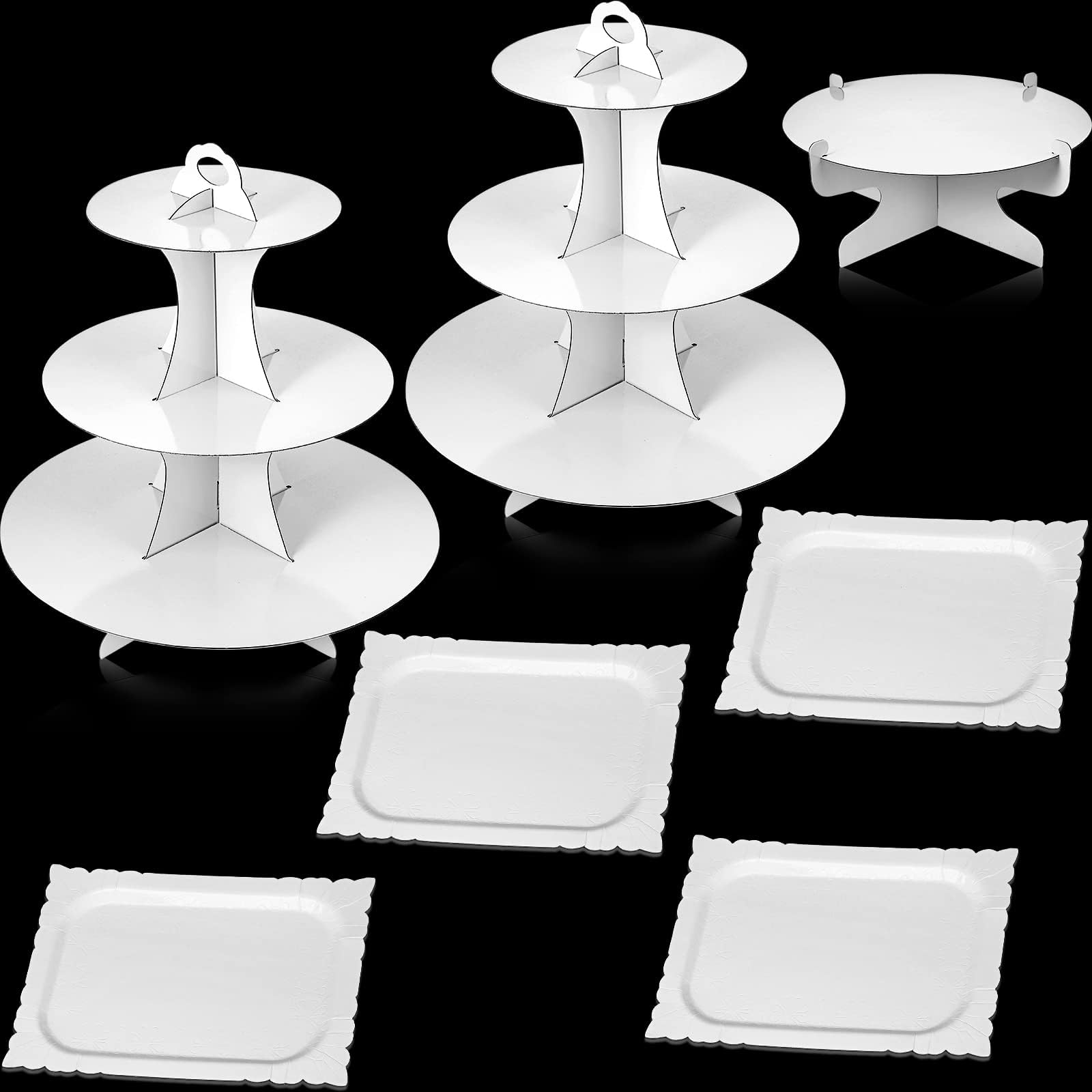 Amazon.com: 12 inch Cardboard One Tier Cake Stand for Birthday Party ...