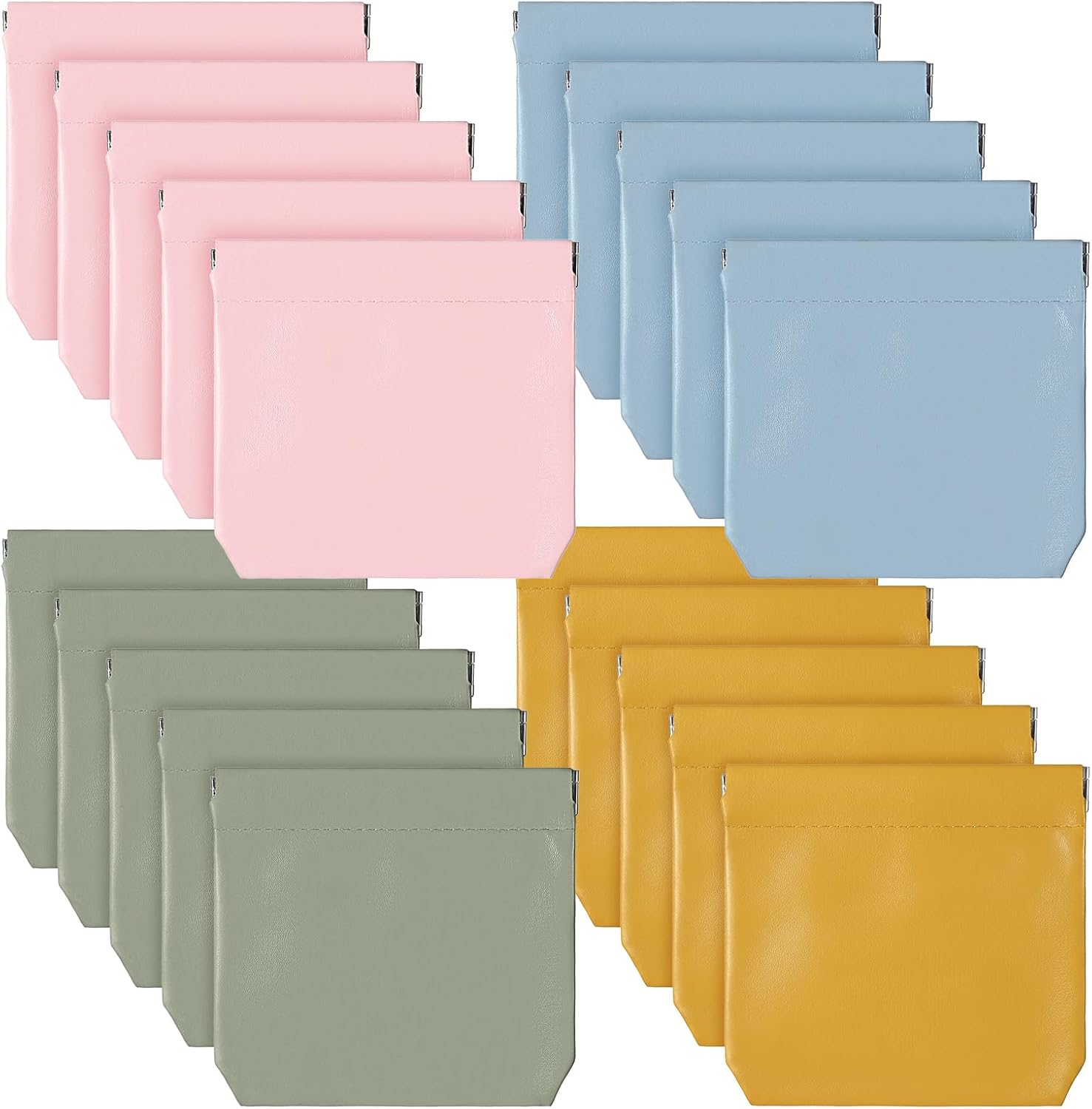 Amazon.com: AOZUO 20 Pcs Lambskin Pocket Cosmetic Bag, Waterproof No ...