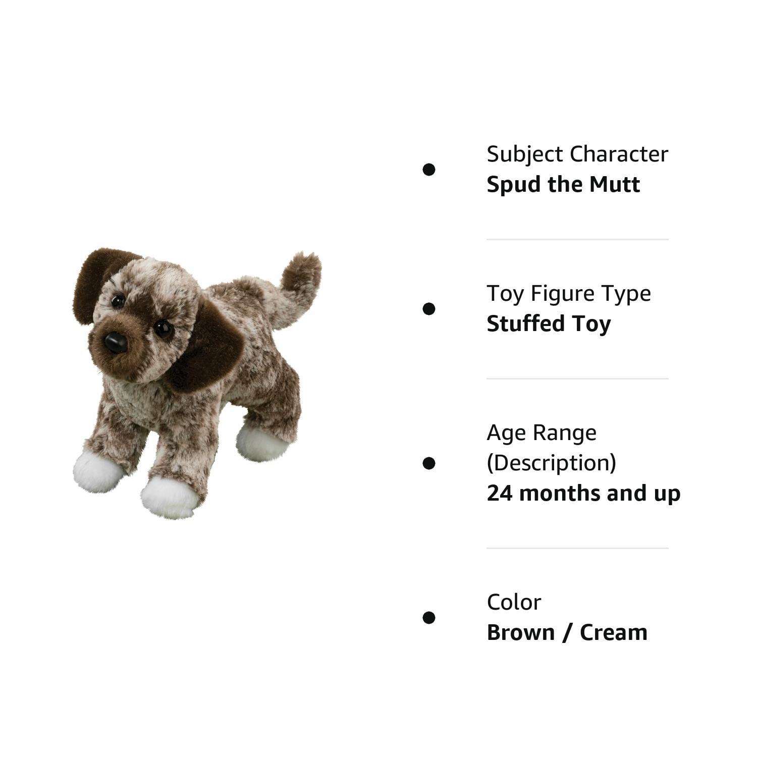 Snapklik.com : Spud Mixed Breed Mutt Dog Plush Stuffed Animal