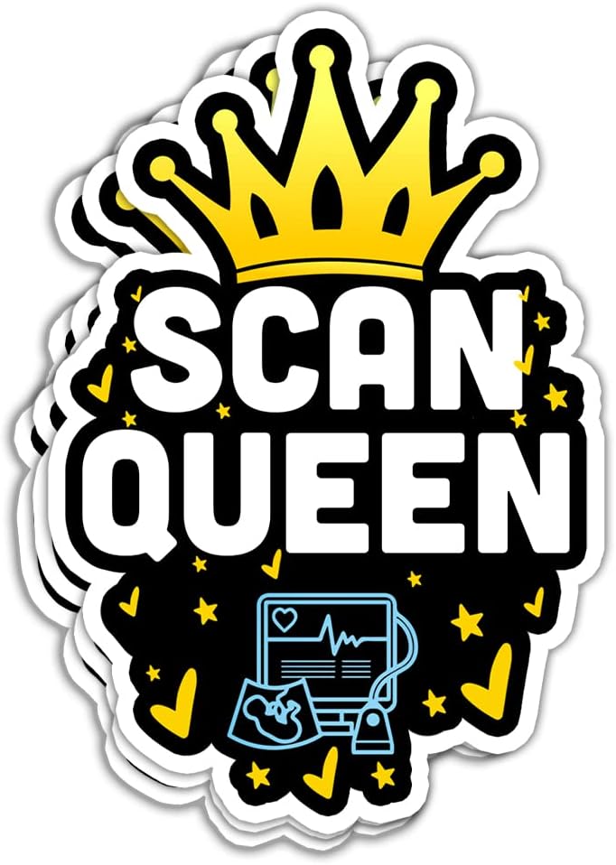 Amazon.com: MAIANEY Scan Queen Sticker Funny Sonographer Stickers ...