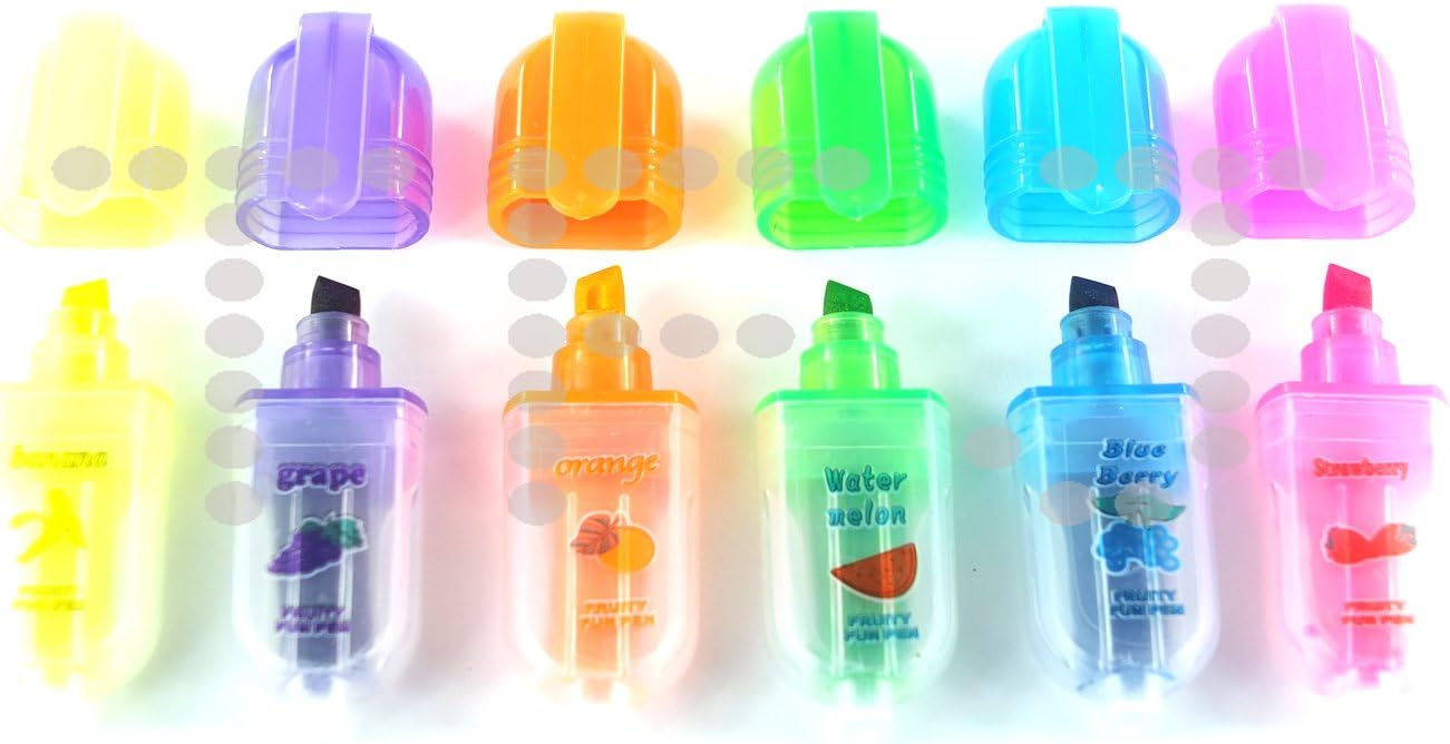 Mini Scented Highlighter Pens - Fruit Scented Writing Highlighter Craft ...