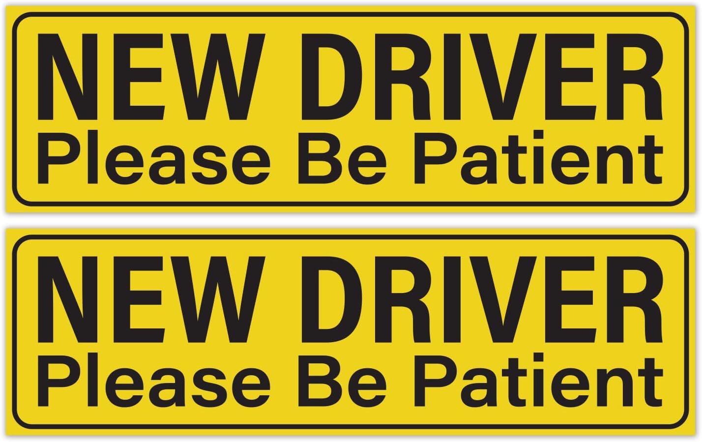 Amazon.com: New Driver Please Be Patient Sticker 2pk | Self Adhesive ...