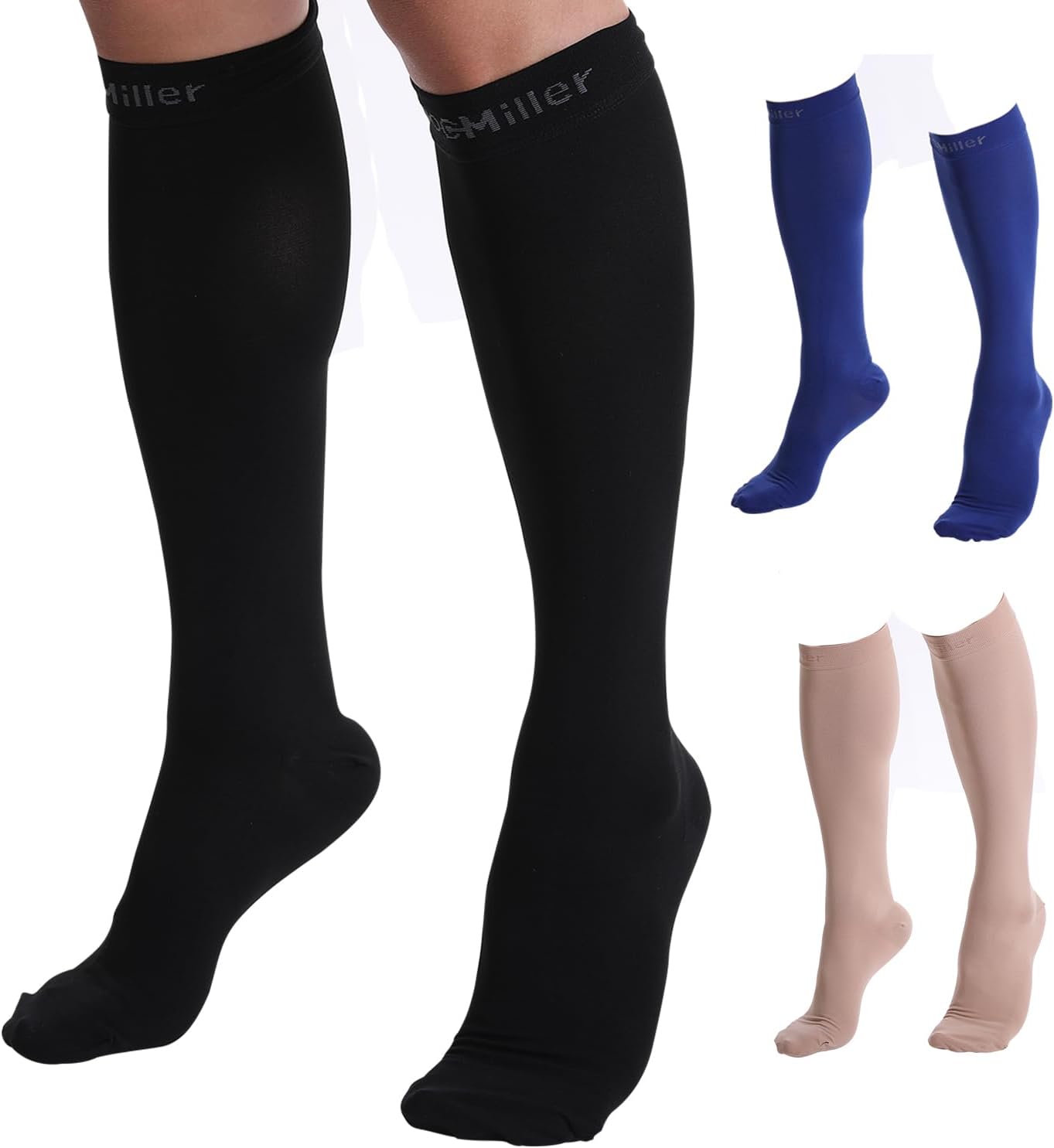Amazon.com: Doc Miller Compression Socks for Women and Men - 15-20mmHg ...