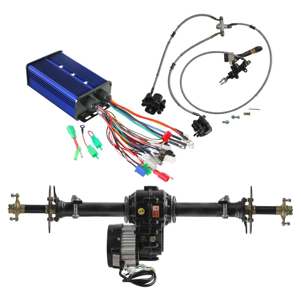 Amazon.com: Go Kart Rear Axle Kit with Brushless 48V 1000W Electric ...