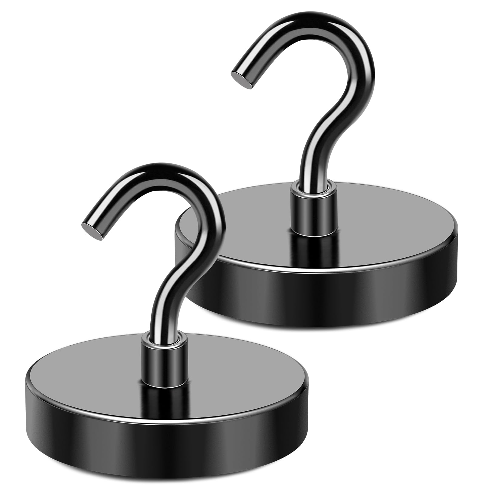 Snapklik.com : Black Magnetic Hooks, 150LBS Magnet Hooks For Hanging ...