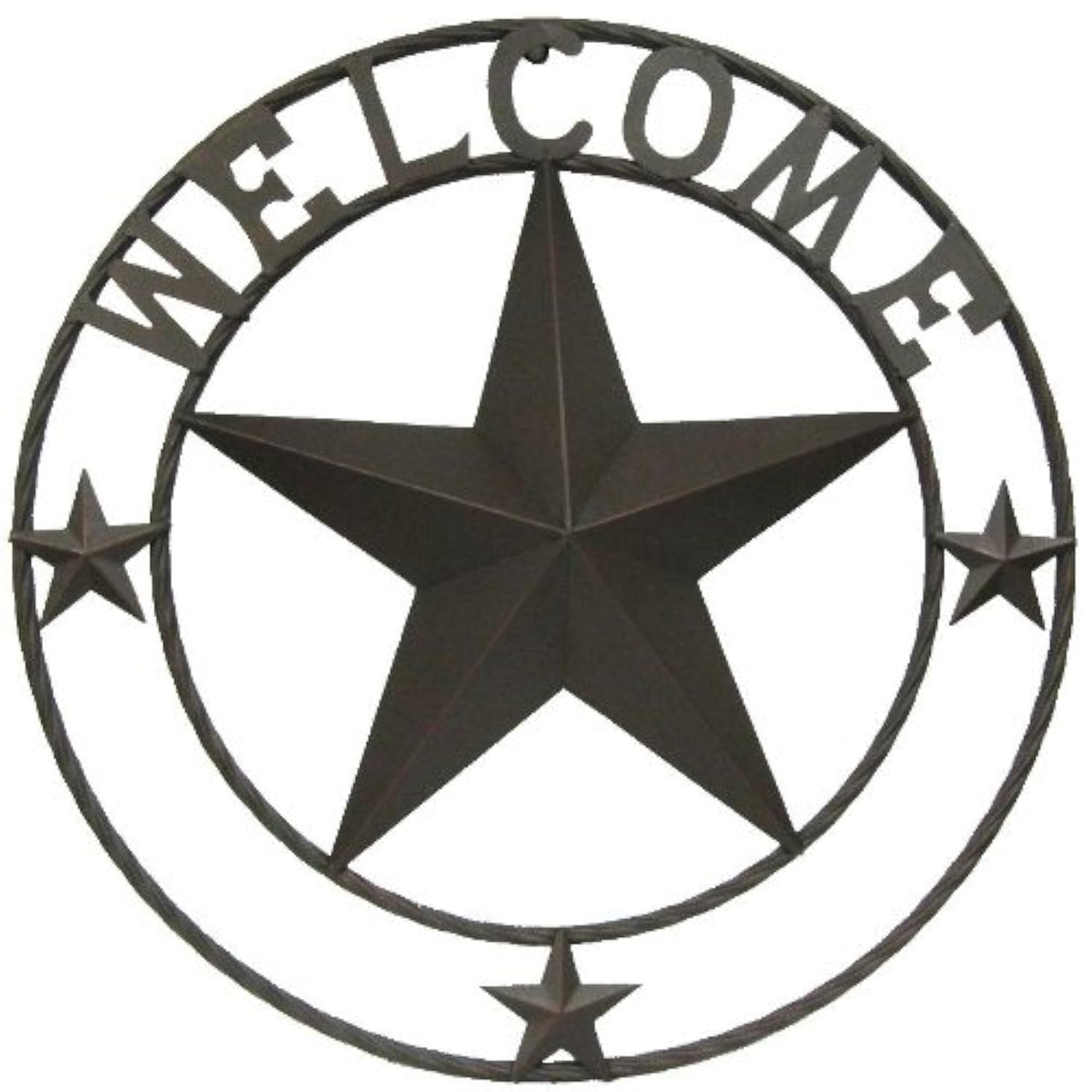 Amazon.com: LL Home Metal Circled Star with Welcome Sayings : Home ...