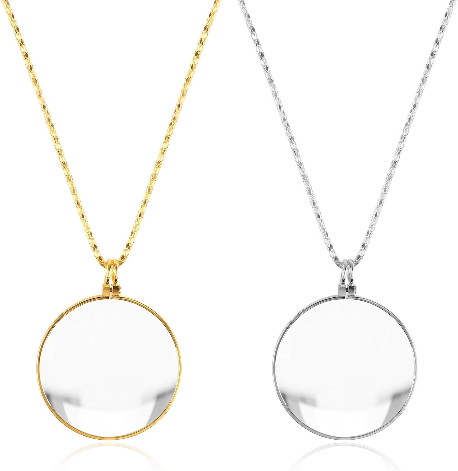 Amazon.com: Nextpal 2 Pcs 5X Magnifying Glass Necklace, 1.6 Inch Lens ...